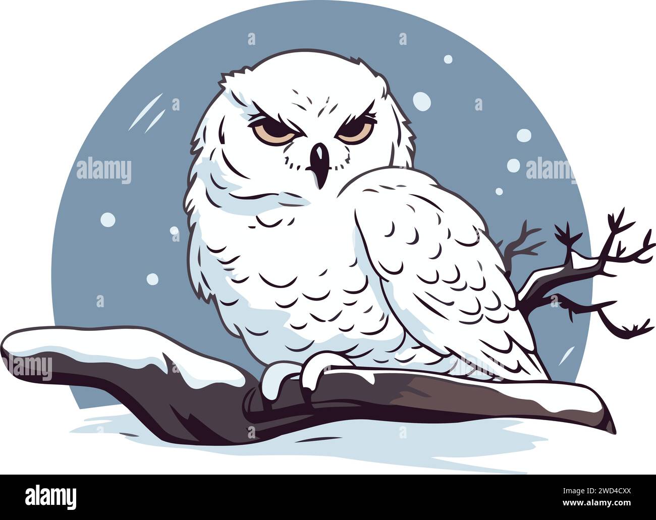 Snowy owl vector vectors hi-res stock photography and images - Alamy