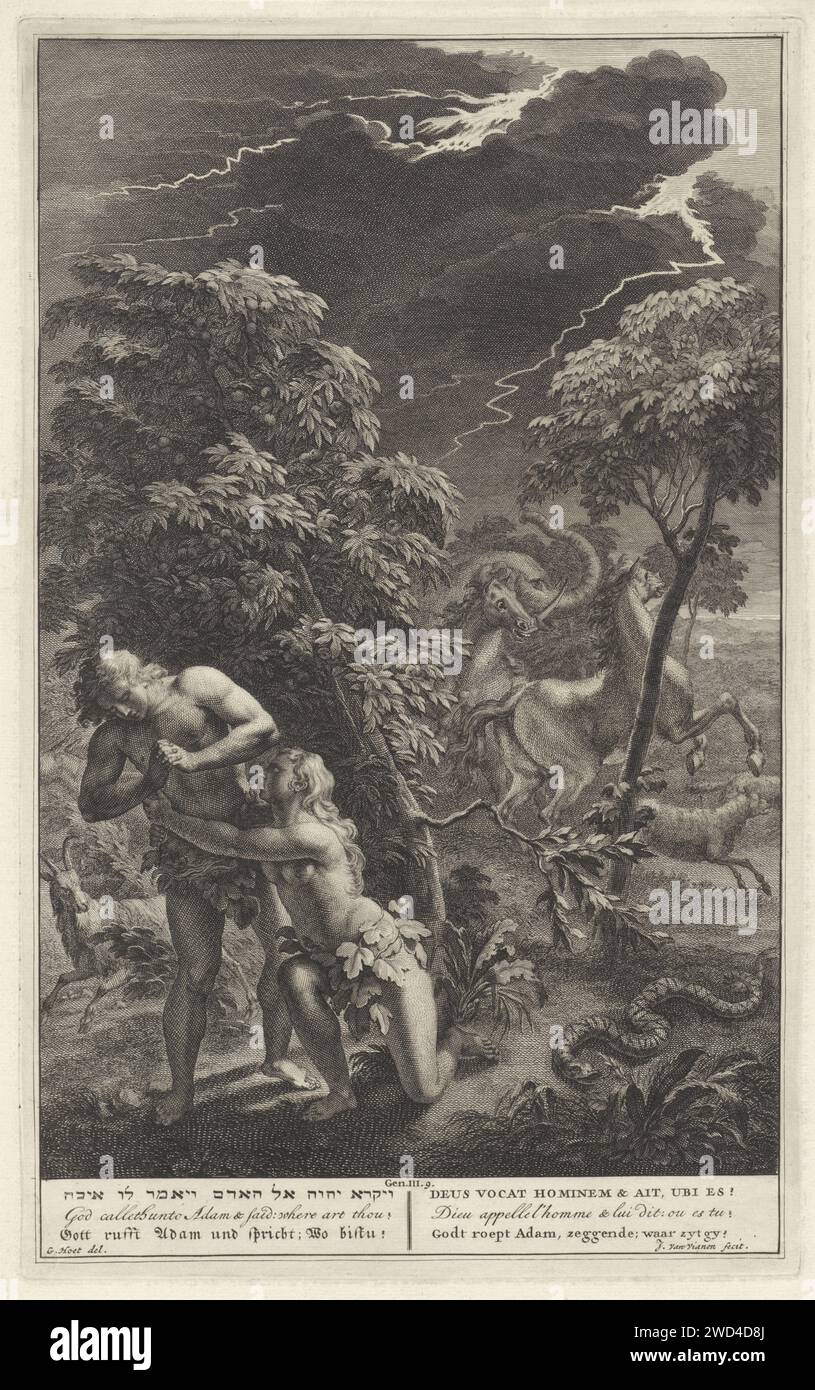 Adam and eve under tree of knowledge hi-res stock photography and ...