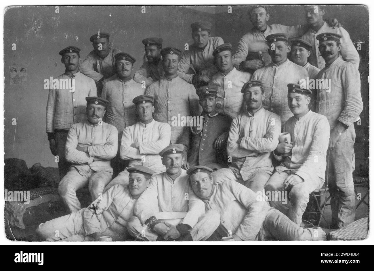 Antique studio photo of a military unit. Dachau, Bavaria, Germany ...