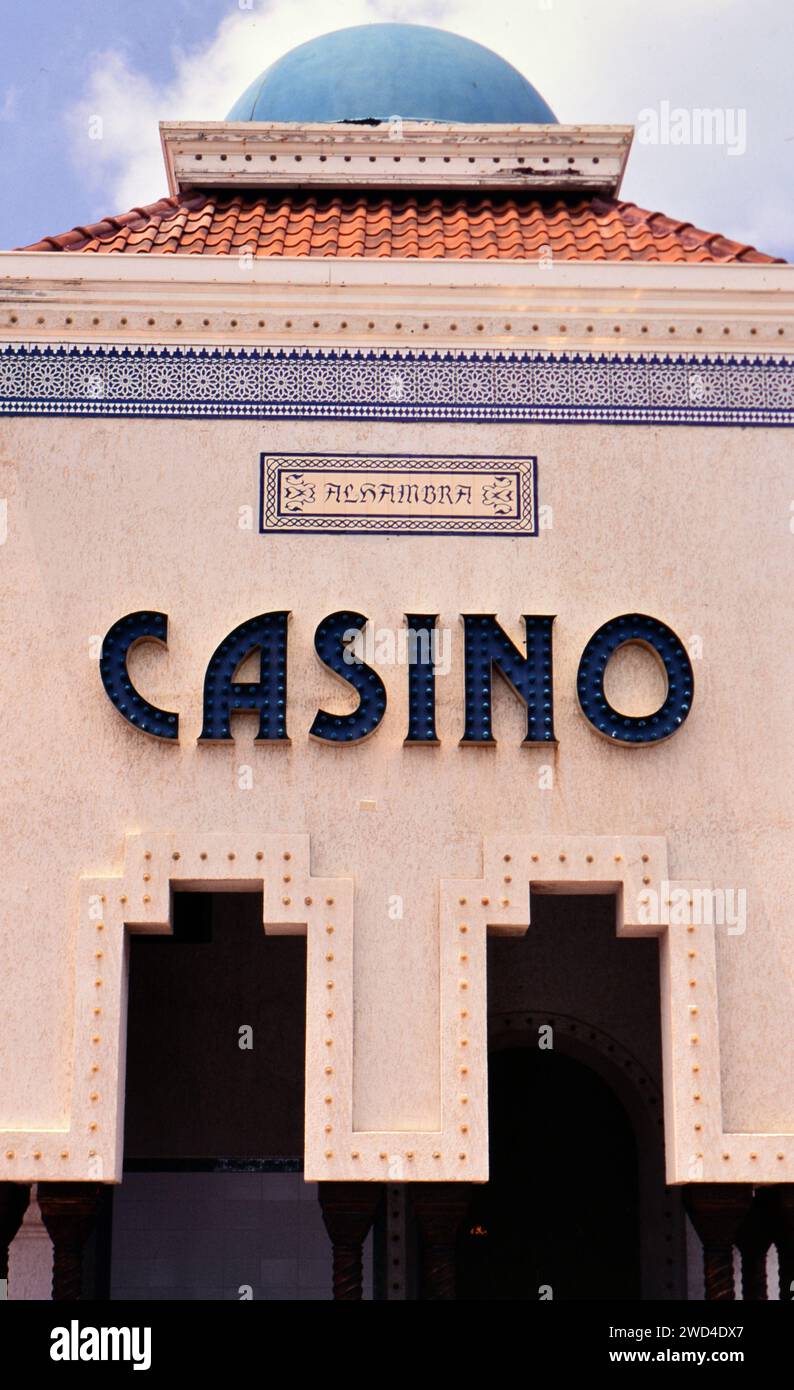 The Alhambra, the only freestanding (non-hotel) casino on Aruba, at the ...