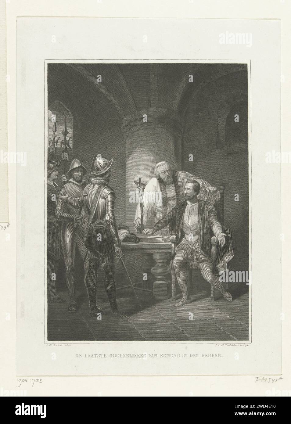 The last moments of Egmond in his cell, 1568, Jan Frederik Christiaan ...