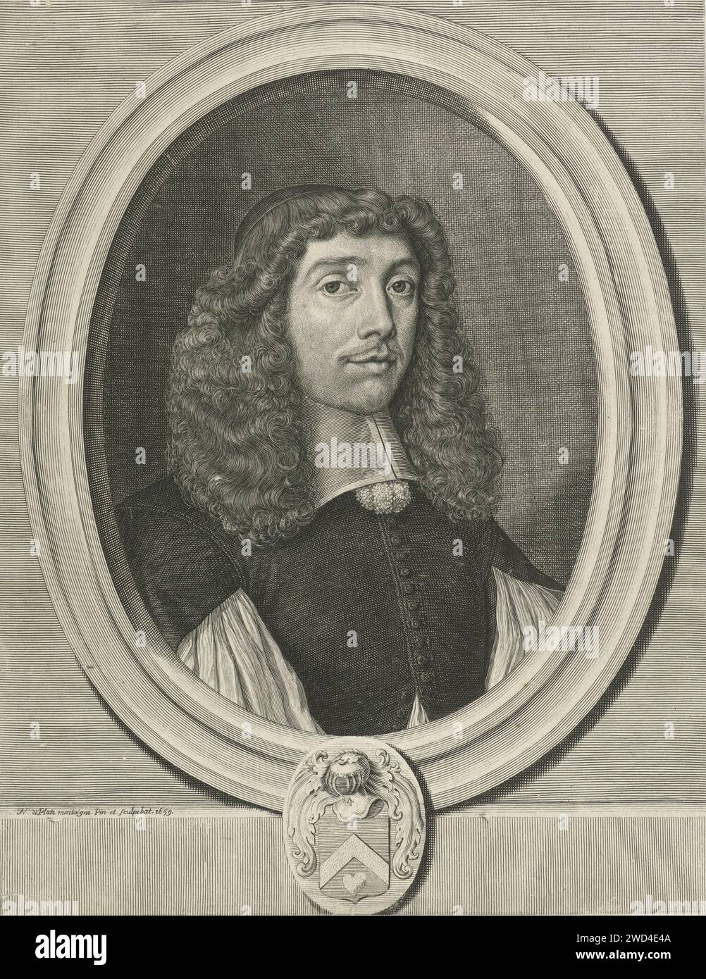 Portrait of Pierre Monnerot, Nicolas de Plattemontagne, 1659 print ...