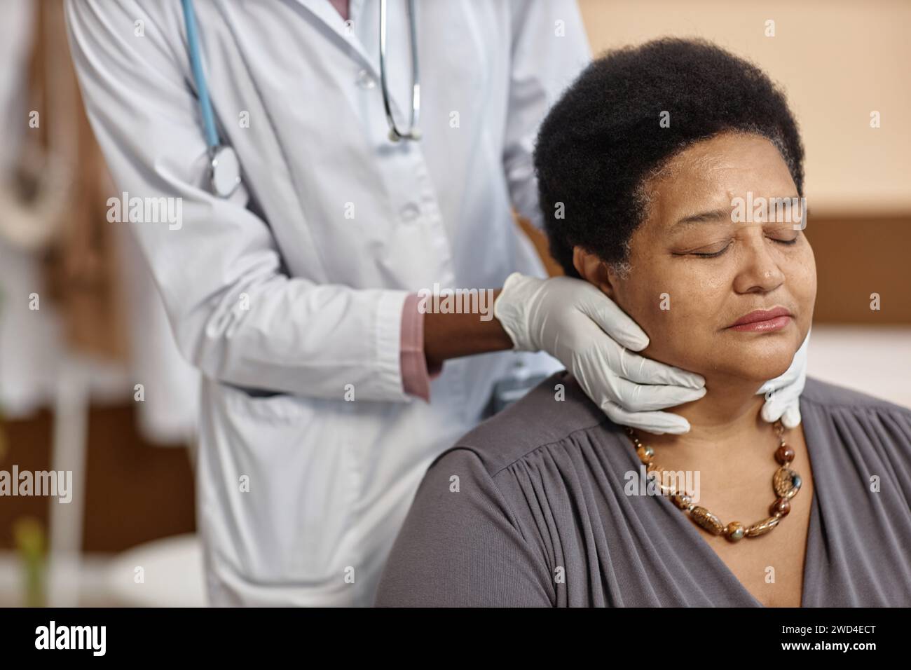 Mature Woman at Health Check up Stock Photo - Alamy