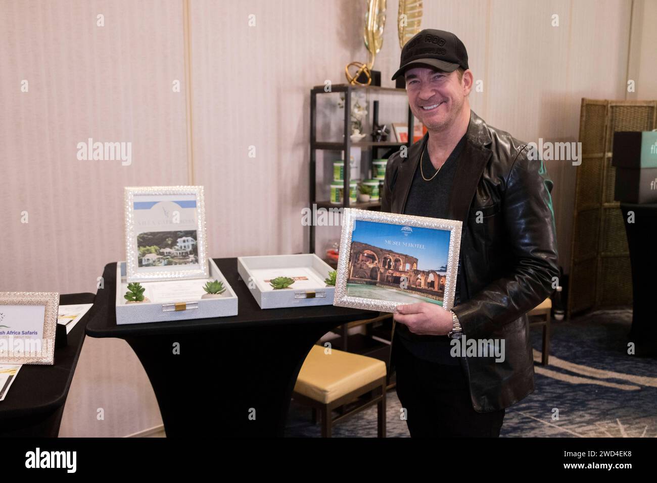 Dylan McDermott visits the Backstage Creations Giving Suite benefitting ...