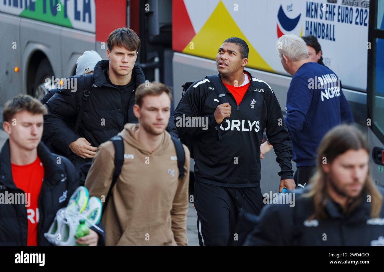 Danish players Mads Mensah Larsen, Emil Madsen, Mathias Gidsel, Aaron ...