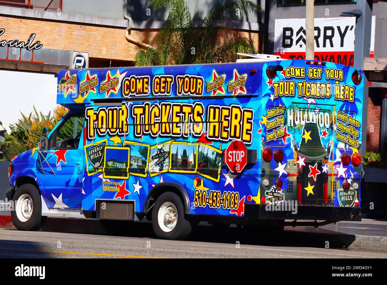 Hollywood, California: Hollywood Tour Tickets Van Stock Photo - Alamy