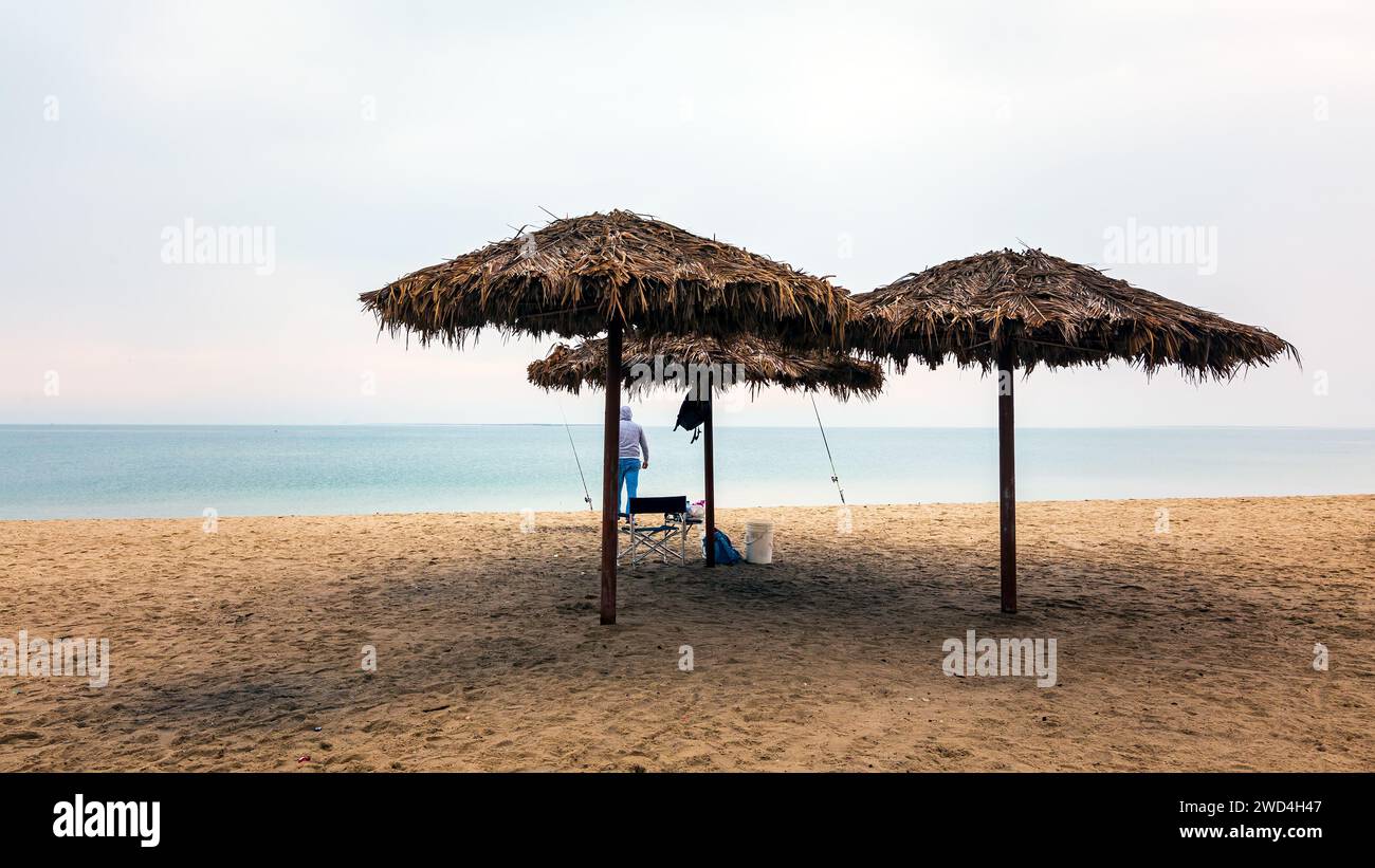 Morning view in Fanateer Beach - Al Jubail City,Saudi Arabia Stock ...
