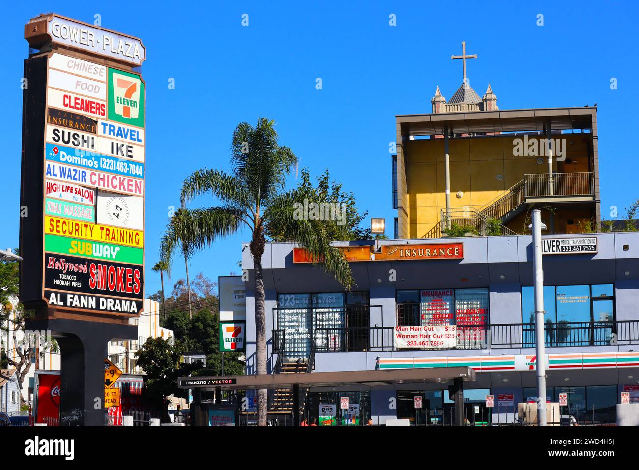 Hollywood, California: Gower Plaza strip mall located at 6051 Hollywood ...