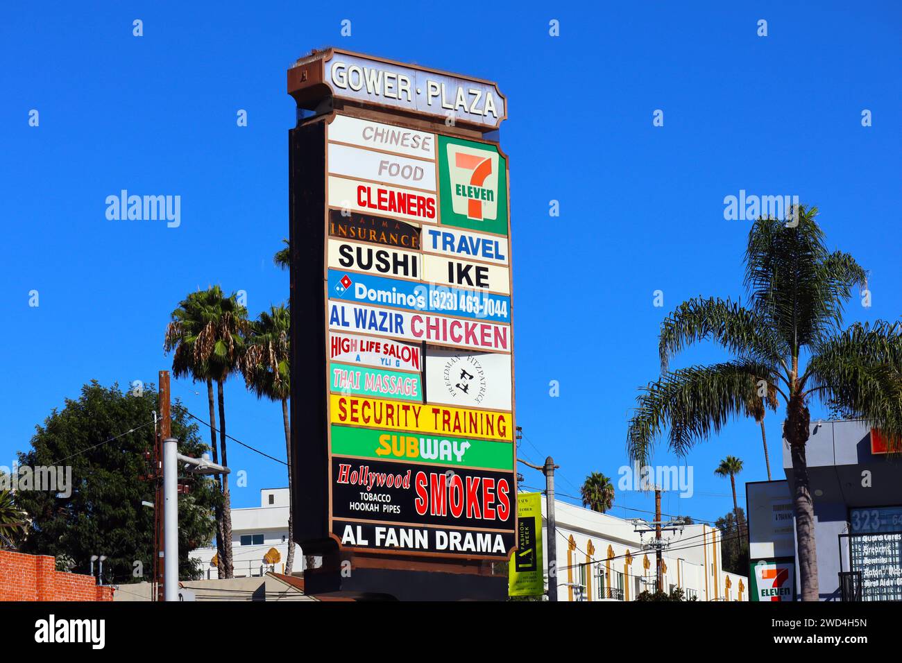 Hollywood, California: Gower Plaza strip mall located at 6051 Hollywood ...
