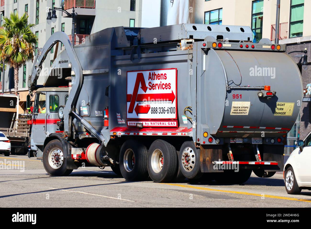 Los Angeles, California: Athens Services Garbage Compactor Truck Stock ...