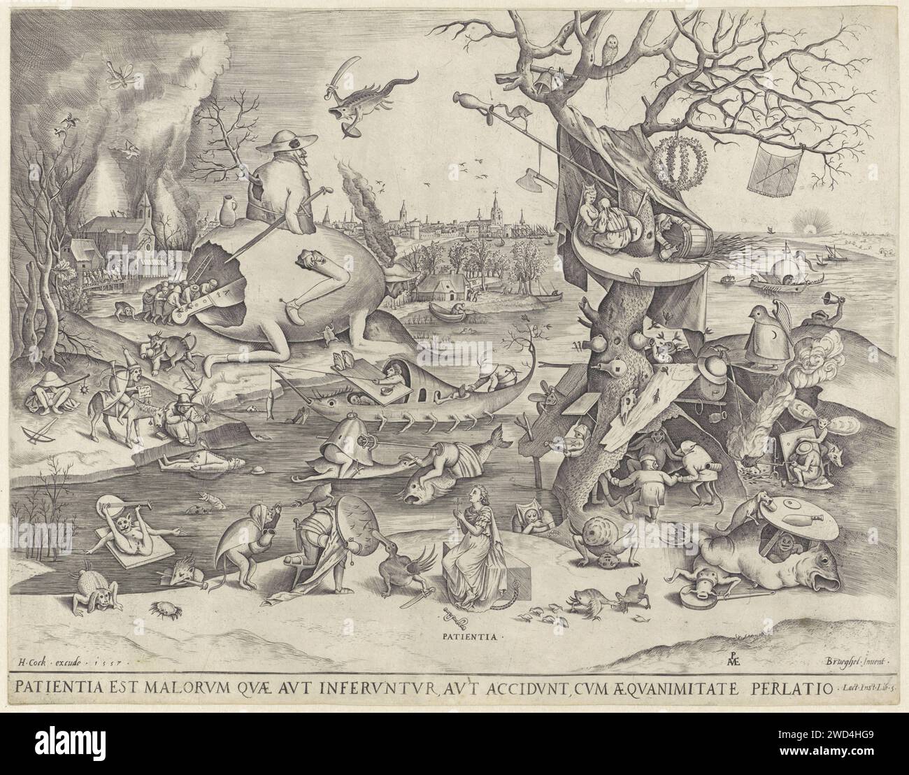 Patience, Pieter van der Heyden, after Pieter Bruegel (I), 1557 print ...