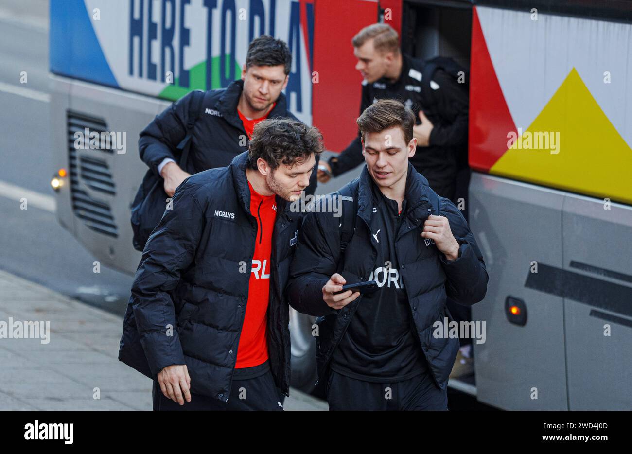 Danish players Niclas Kirkelokke (L) and Lukas Joergensen. Niklas ...