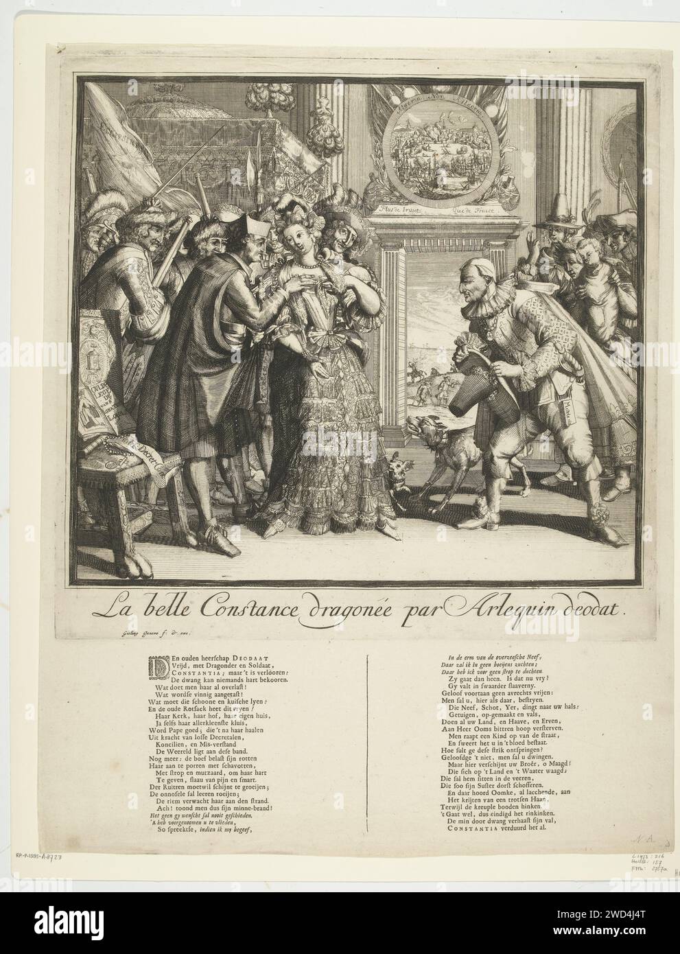Cartoon on Louis XIV and the persecution of the Protestants in France ...