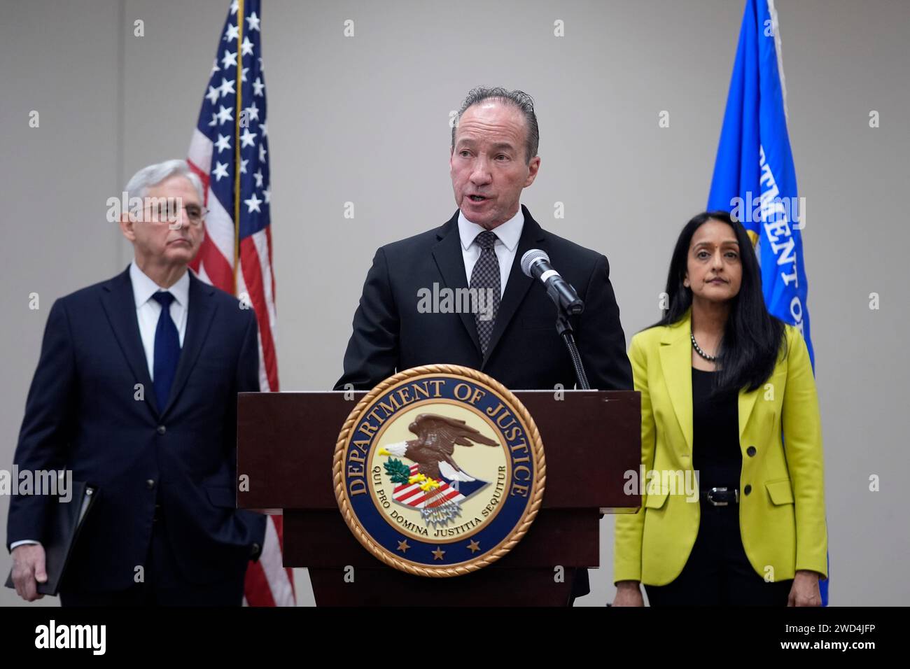 COPS Director Hugh Clements, Jr., center, with Attorney General Merrick ...