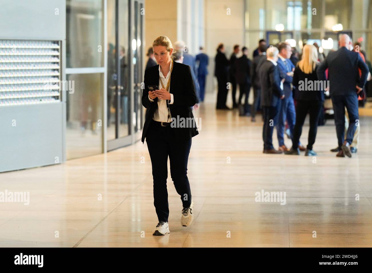 Sitzung des Deutschen Bundestags, Alice Weidel, MdB, AfD, telefoniert ...