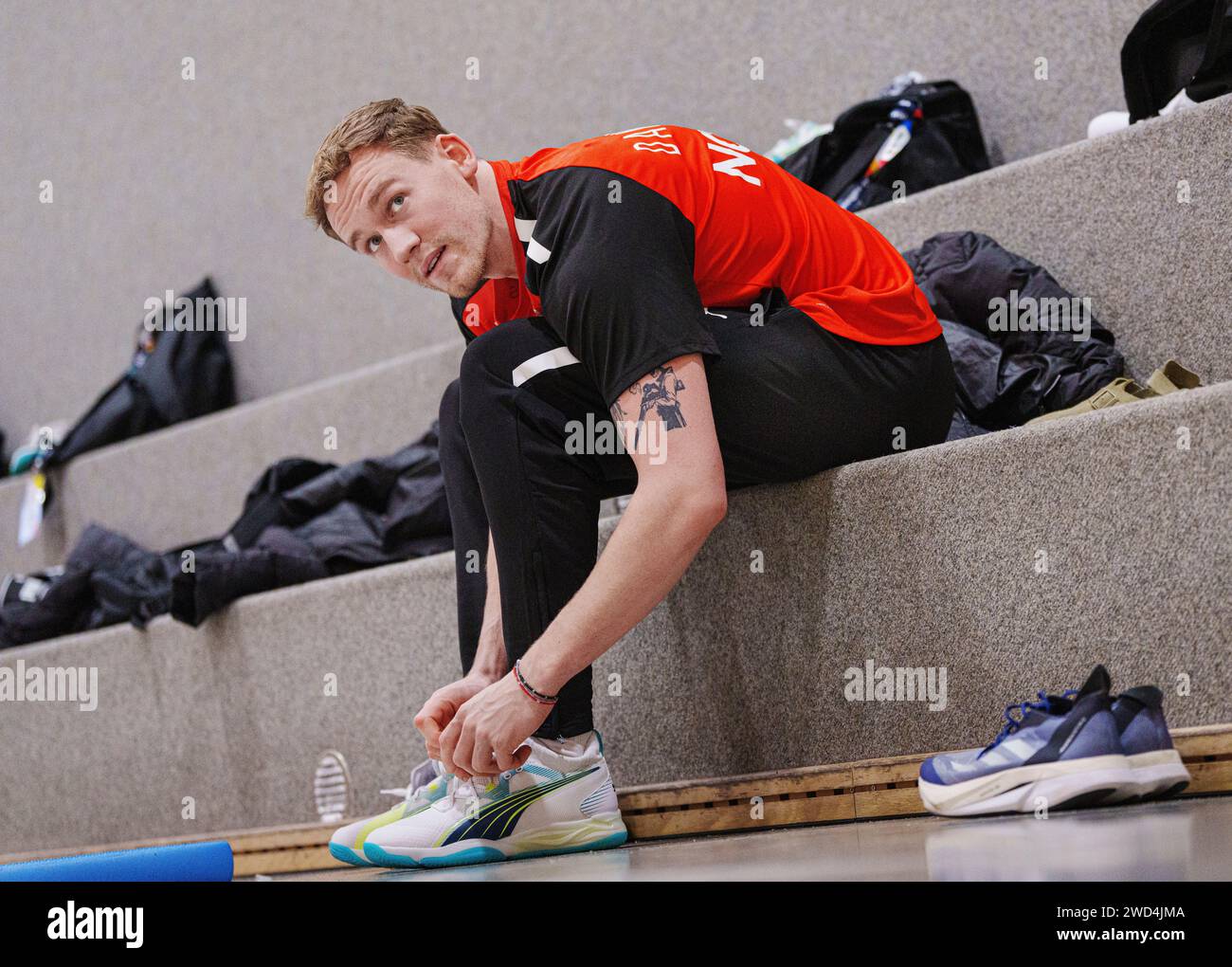 Danish player Simon Pytlick during the national men's handball team's ...