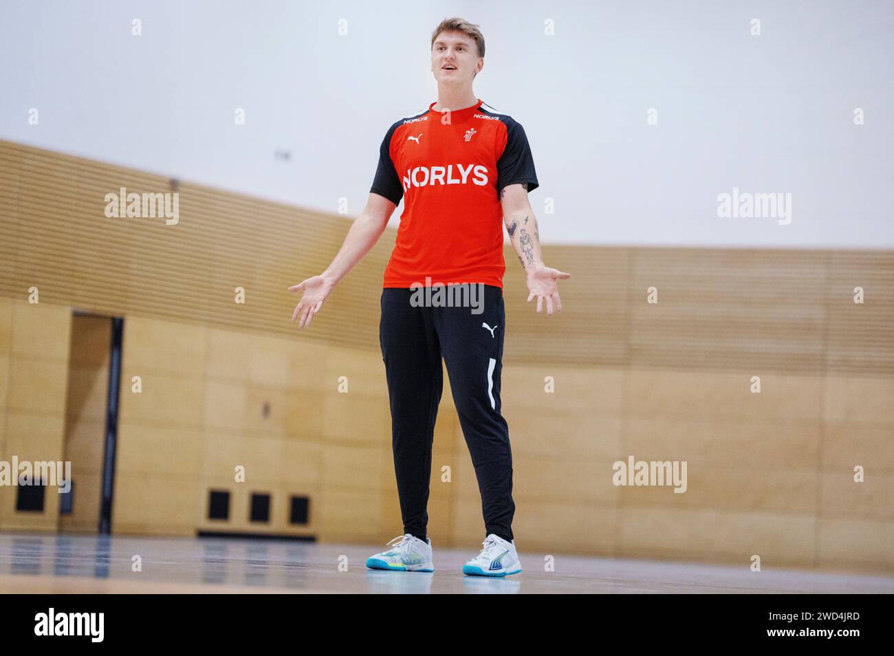 Danish player Emil Madsen during the national handball team's press ...