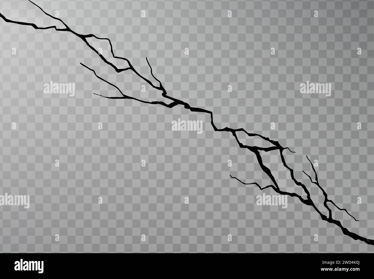 Crack on floor black Stock Vector Images - Alamy