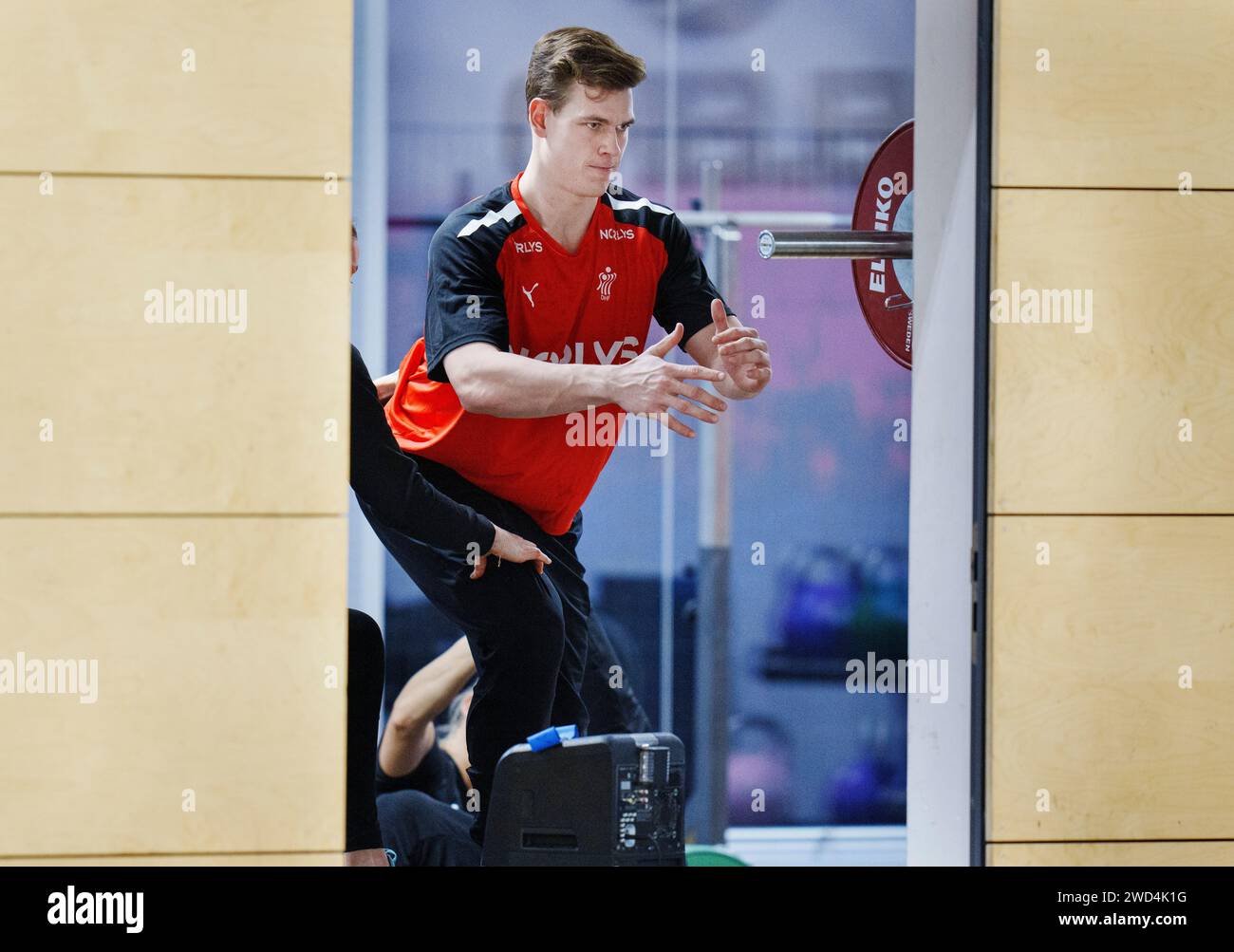 Danish player Lukas Jorgensen during the men's national team's press ...