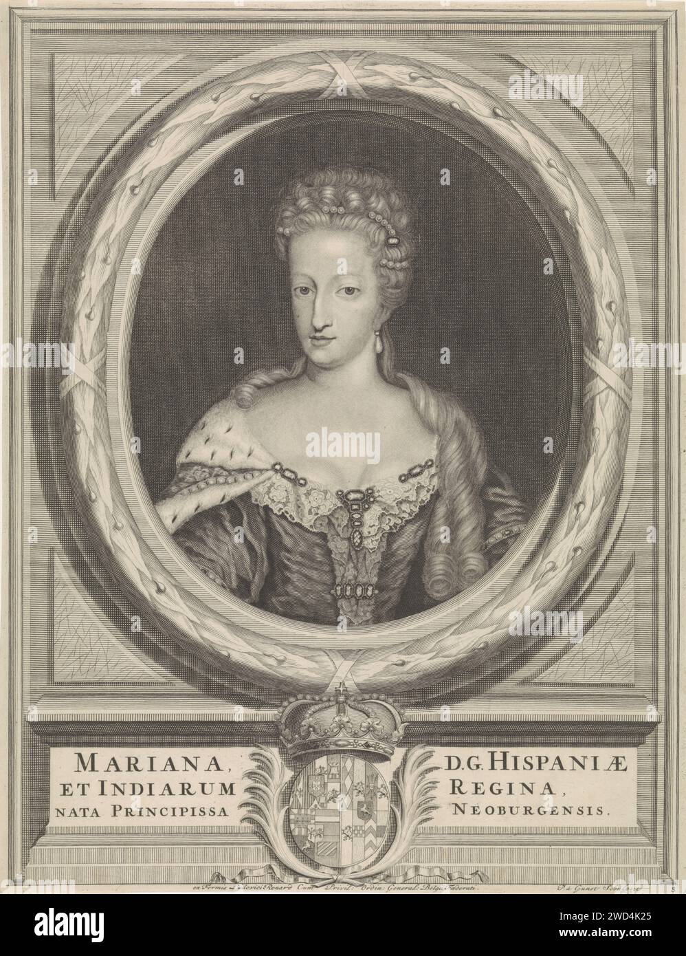 Portrait of Queen Maria Anna van Spain, Pieter van Gunst, 1659 - 1700 ...