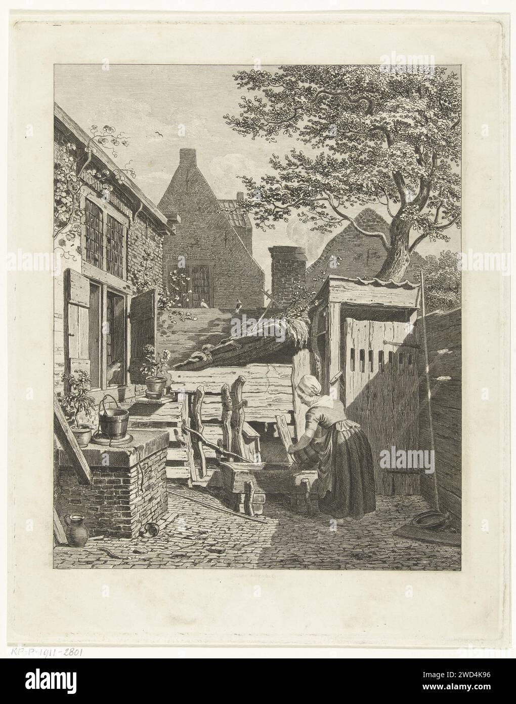 Binnen place with wife who fills trog at Hok van Dier, Johannes ...