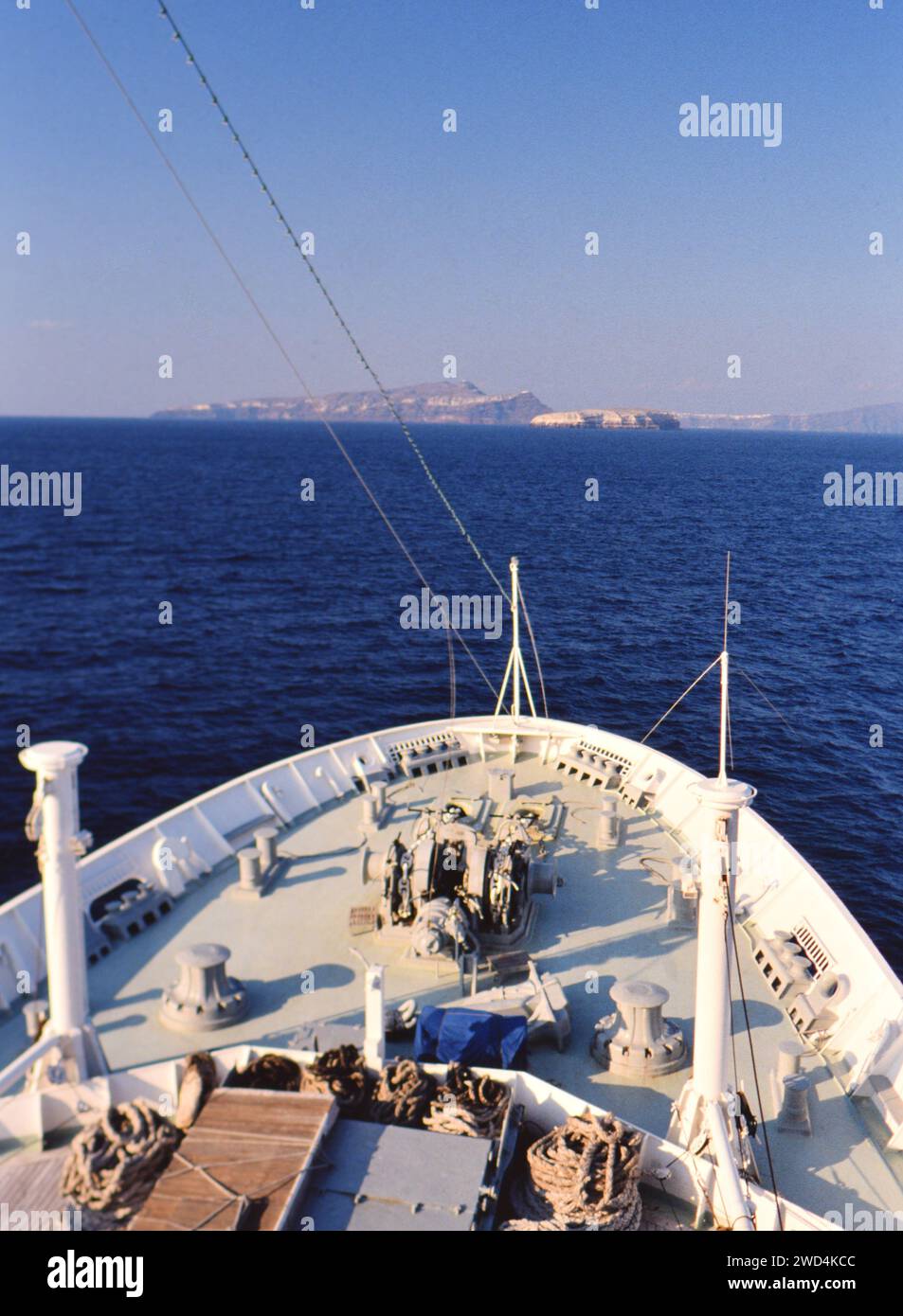 Stella Solaris, Sun Lines Cruise Ship, bow of boat with Greek Isles in ...