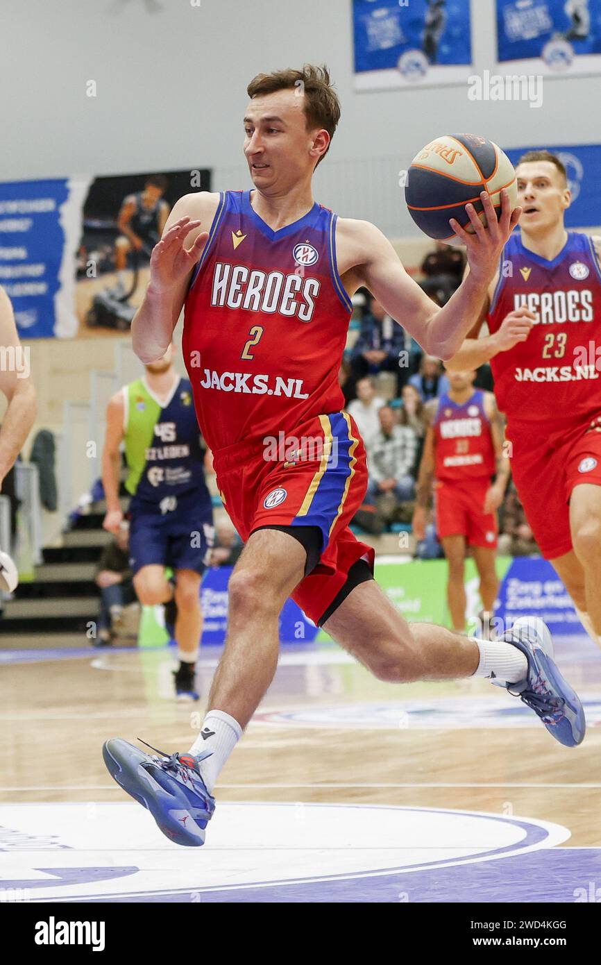 Leiden, Netherlands. 18th Jan, 2024. LEIDEN, 18-01-2024, Sportcomplex ...