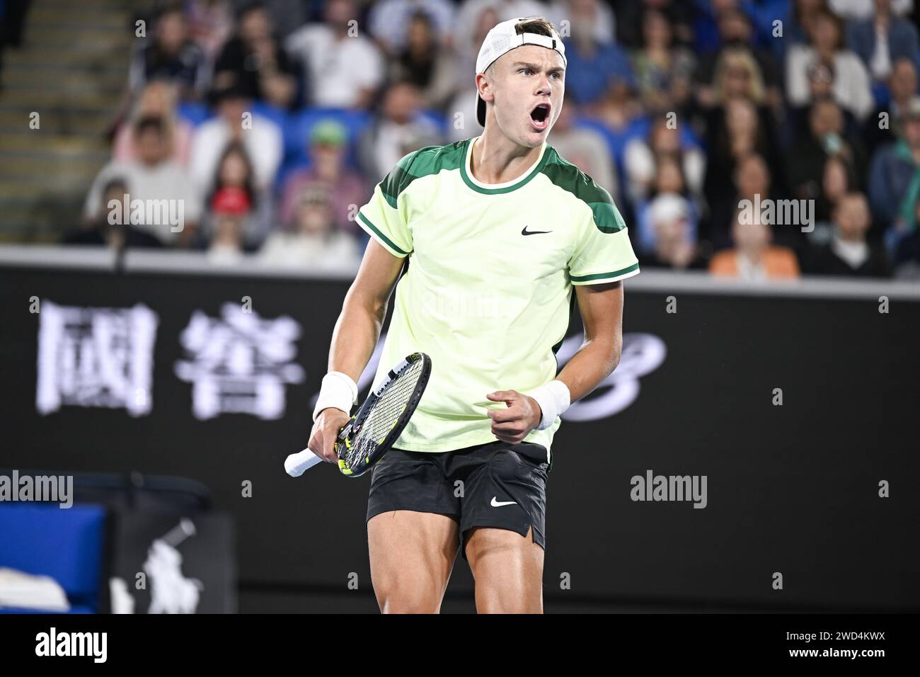 Holger Rune of Denmark during the Australian Open AO 2024 Grand Slam ...