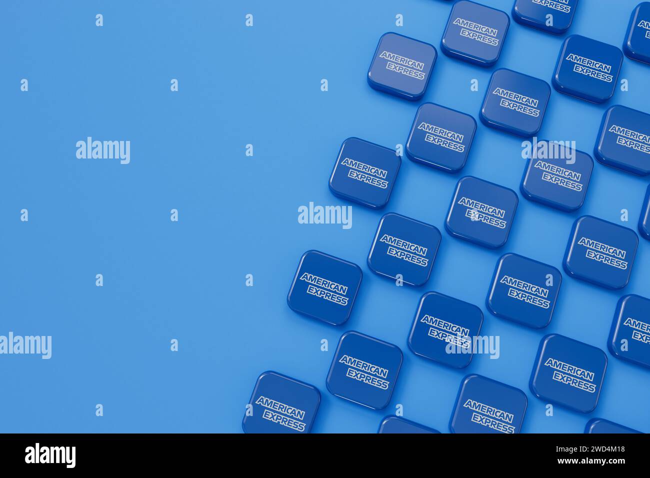 LONDON, UK - October 2023: American Express bank and financial services ...