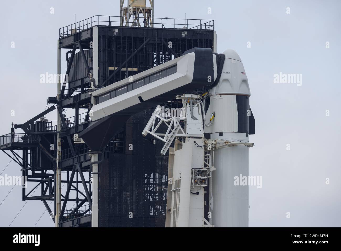 USA. 18th Jan, 2024. Close up Dragon C212 Capsule as SpaceX Axiom 3 ...