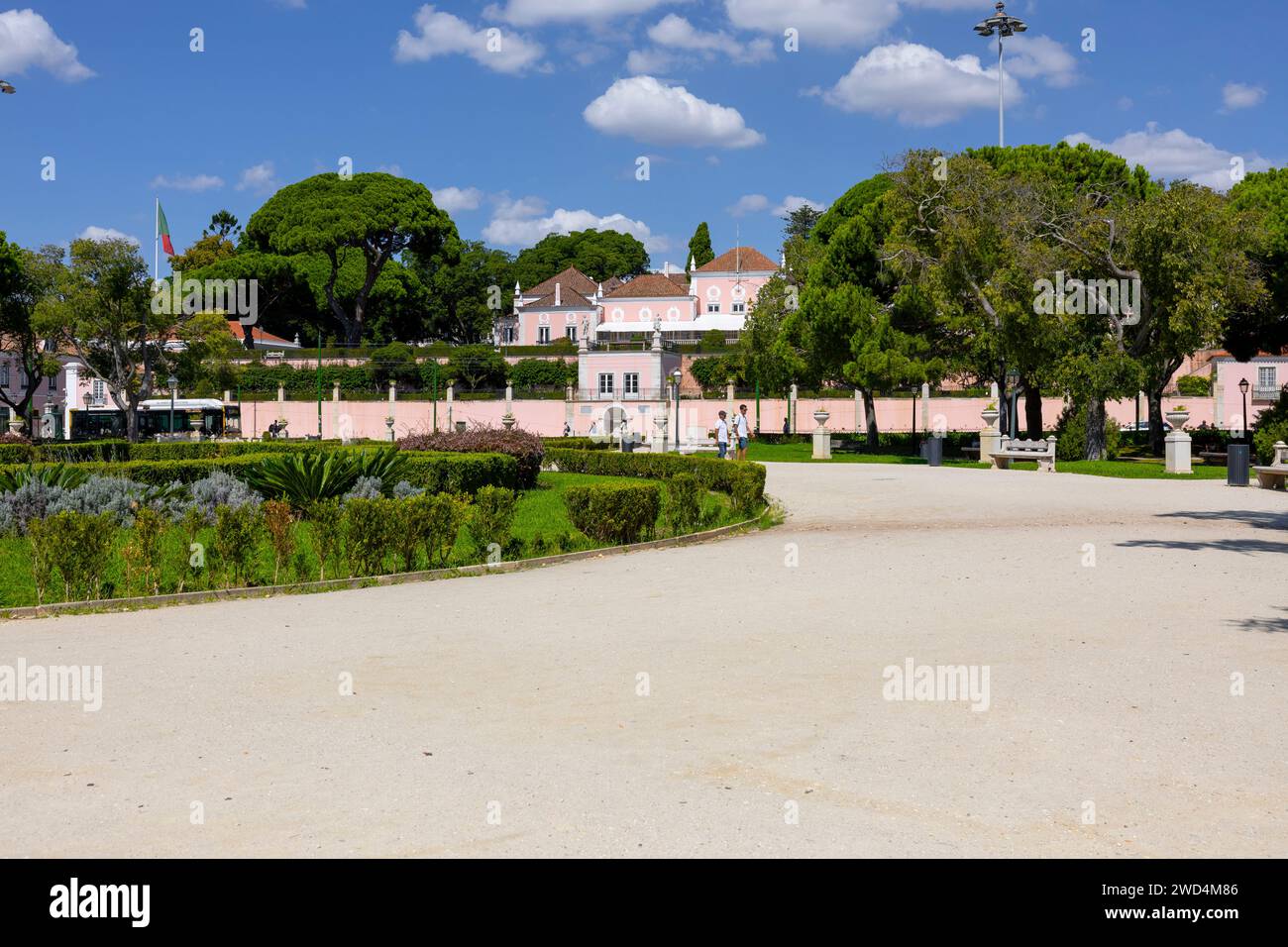 Lisboa, Portugal - 19.09.2023 Garden of "Afonso de Albuquerque" with ...