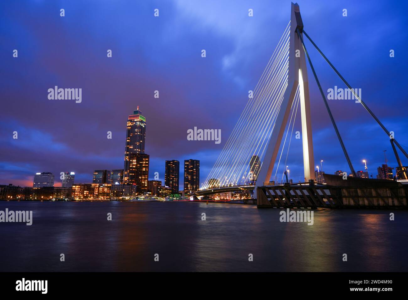 Rotterdam, Netherlands - December 26, 2023: Rotterdam Skyline with ...