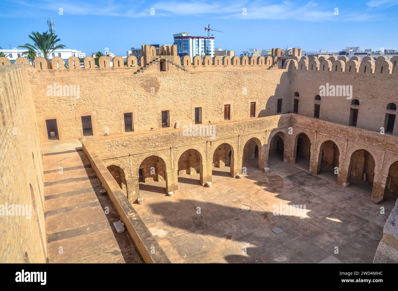 The Ribat (fortress) inside the medieval medina of Sousse, Tunisia ...