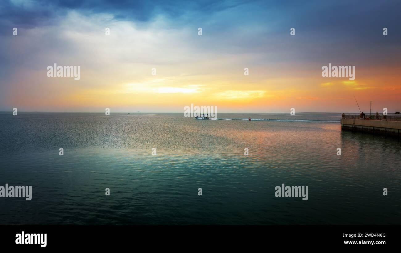 Golden Hour Harbor: Capturing the Tranquil Beauty of Sunrise in ...