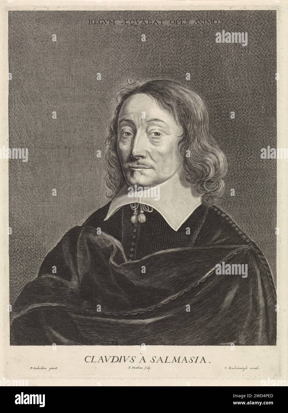 Portret Van Claudius Salmasius, Theodor Matham, after Pieter Dubordieu ...