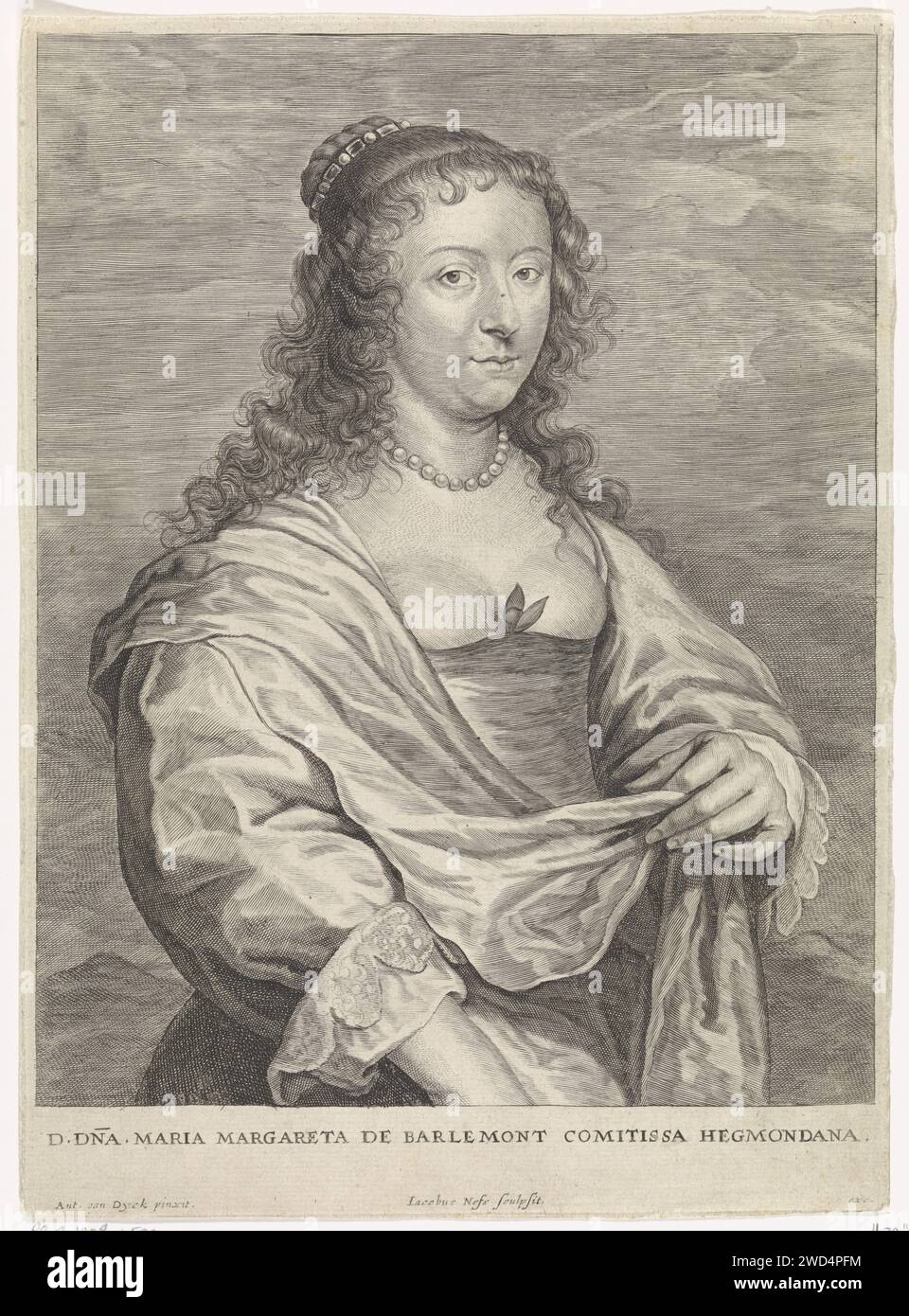 Portrait of Countess Maria Margaretha de Berlaymont, Jacob Neefs, After ...