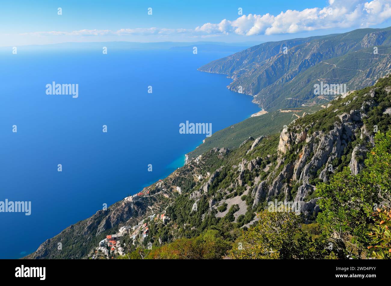 A breathtaking coastal scene, capturing the mesmerizing view of the sea ...