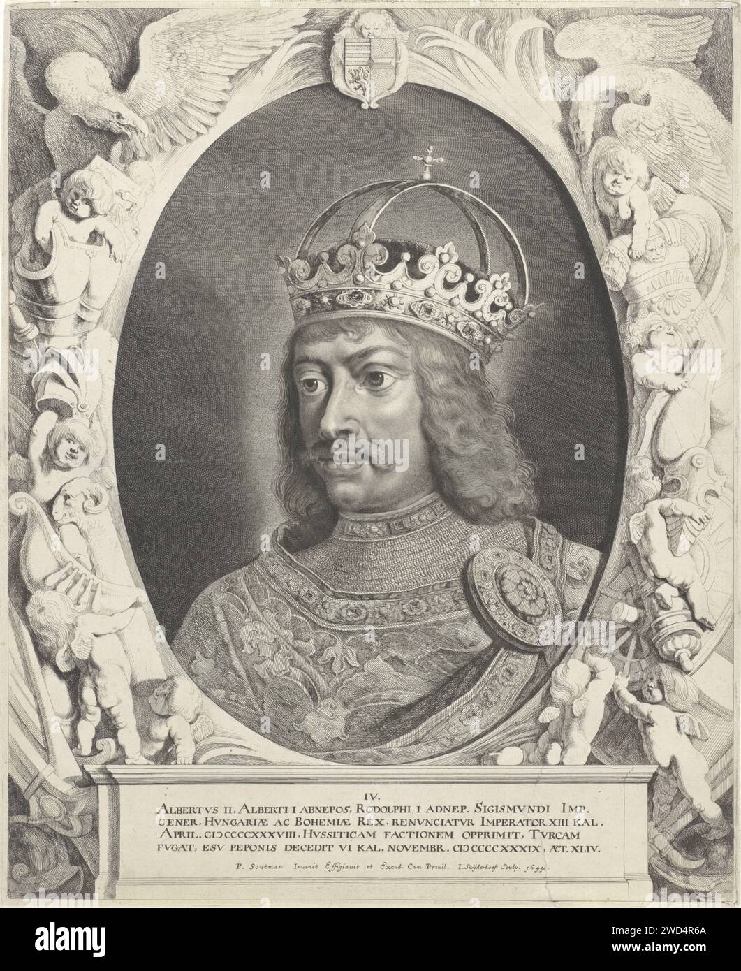 Portrait of Albrecht II of Habsburg, Roman-German Keizer, Jonas ...