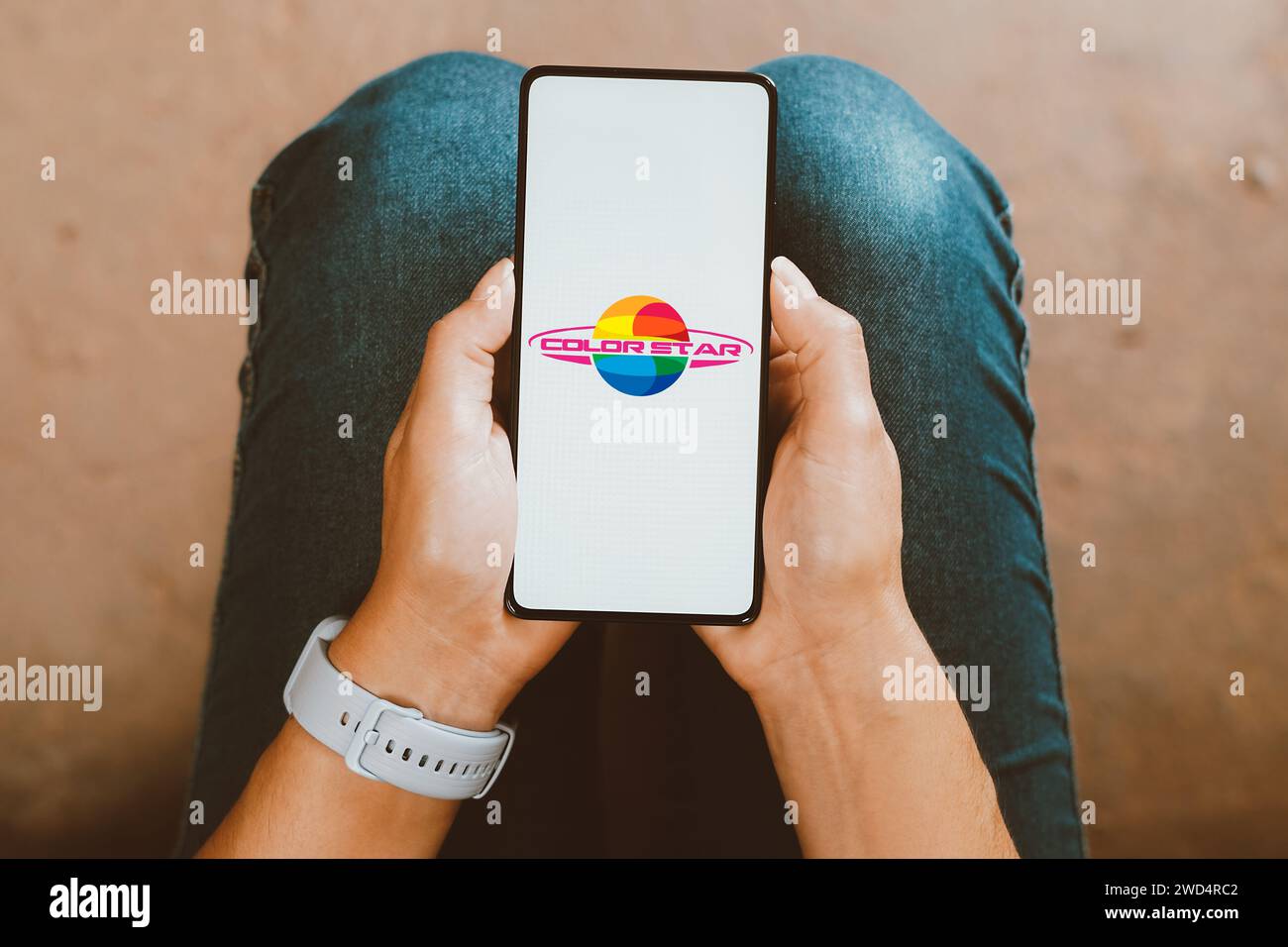 In this photo illustration, the Color Star Technology logo is displayed ...