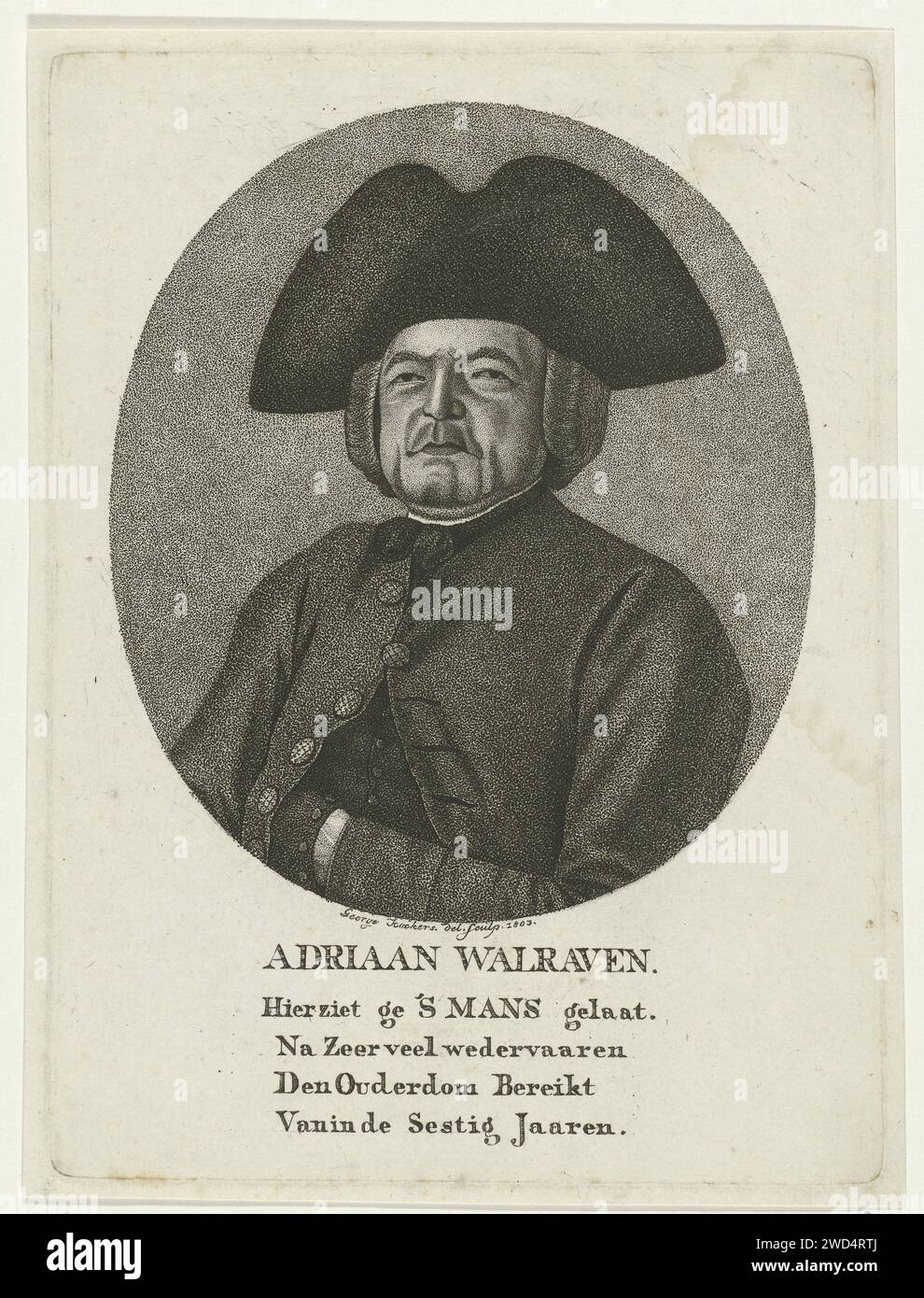 Portrait of Adriaan Walraven, George Kockers, 1803 print Portrait Ten ...