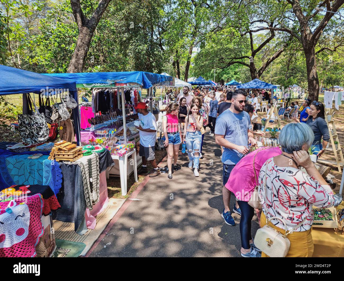 Campo Grande, MS, Brazil - September 18, 2022: people at the cultural ...