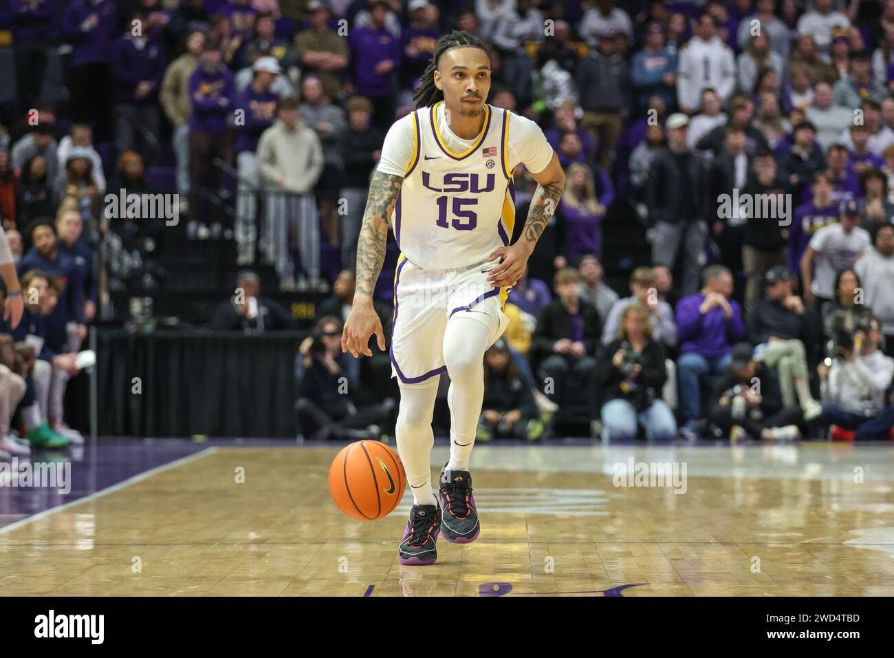 Baton Rouge, USA. 17th Jan, 2024. January 17, 2024: LSU's Tyrell Ward ...