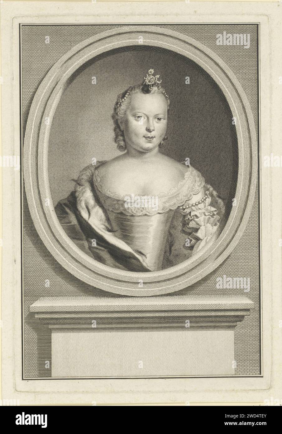 Portrait of Carolina, Princess of Oranje -Nassau, Jacob Houbraken, 1750 ...