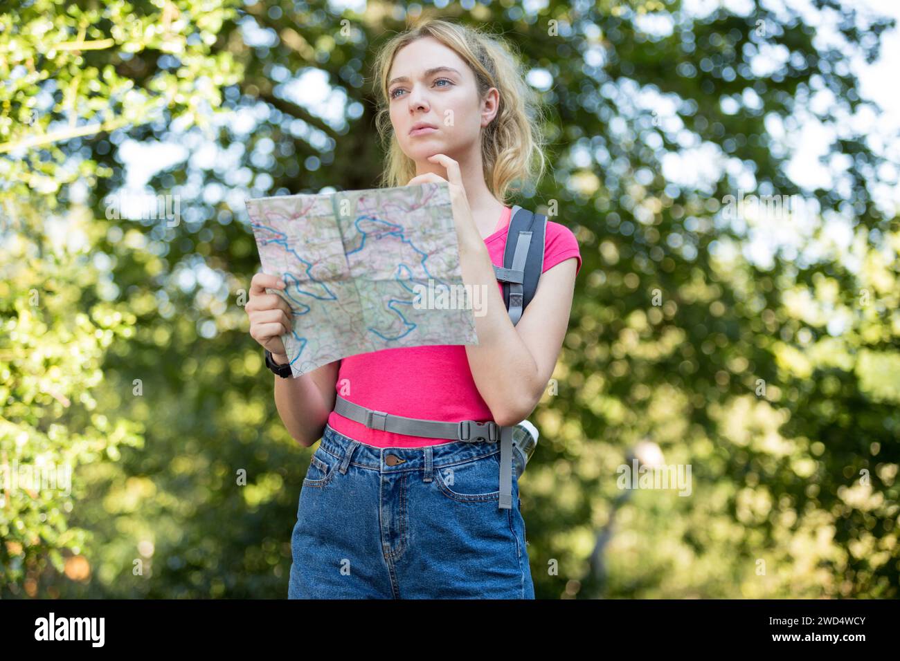 Confused tourist in forest hi-res stock photography and images - Alamy