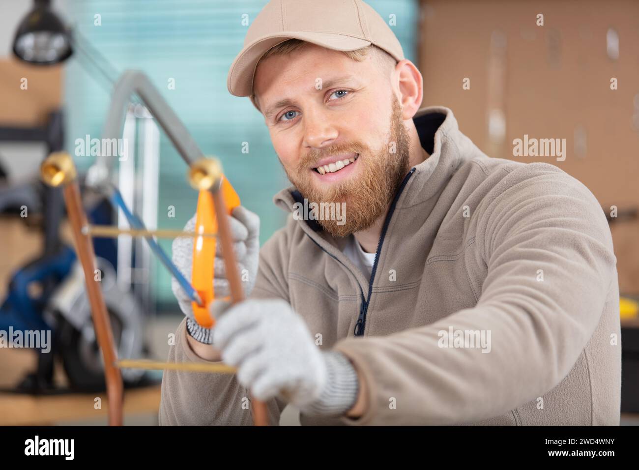 Tools for cutting copper and plastic pipes hi-res stock photography and images - Alamy