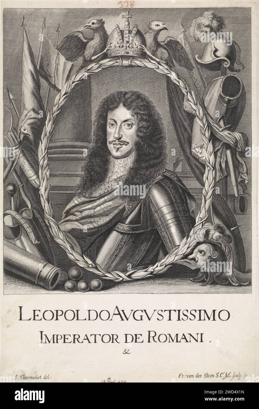 Portrait of Emperor Leopold I, Frans van der Steen, After Jacob ...