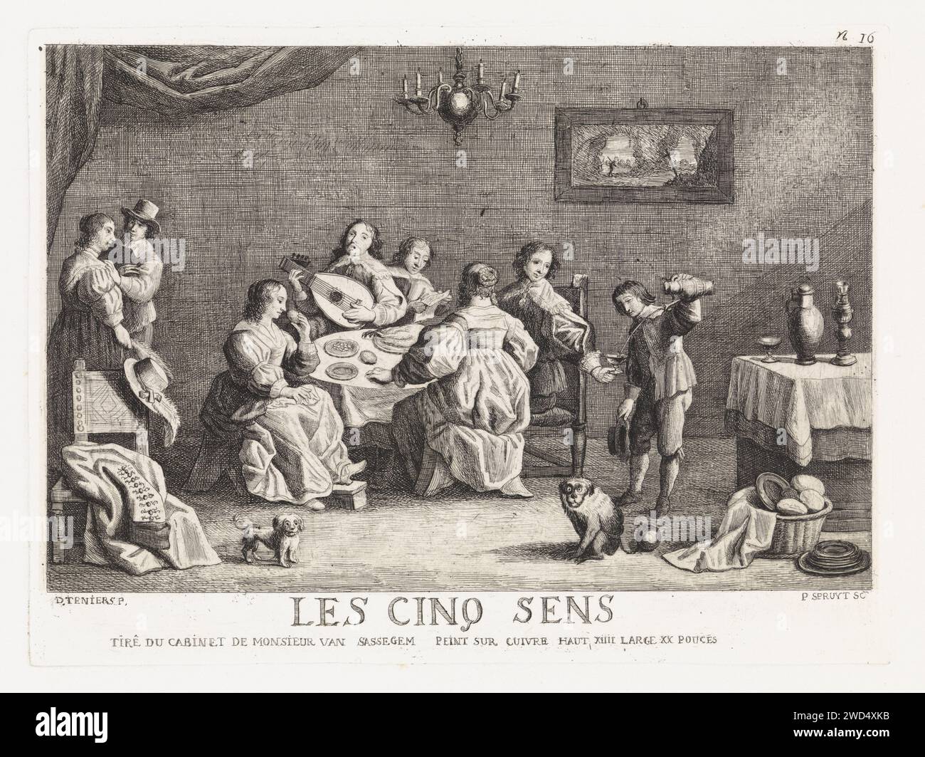 The Five Senses, Philippe Lambert Joseph Spruyt, After David Teniers ...