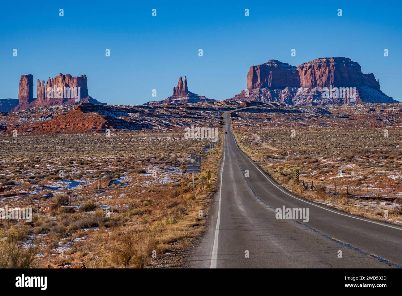 Forest Gump Point, winter, Monument Valley, Utah Stock Photo - Alamy