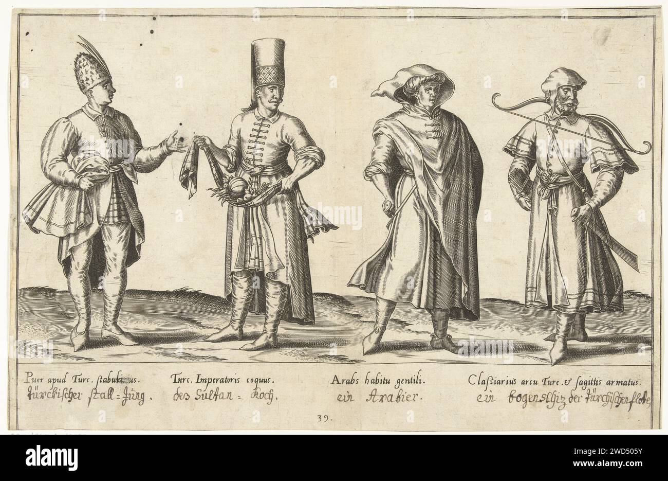 Clothing from Ottomans and Arabs around 1580, Abraham de Bruyn, 1581 ...