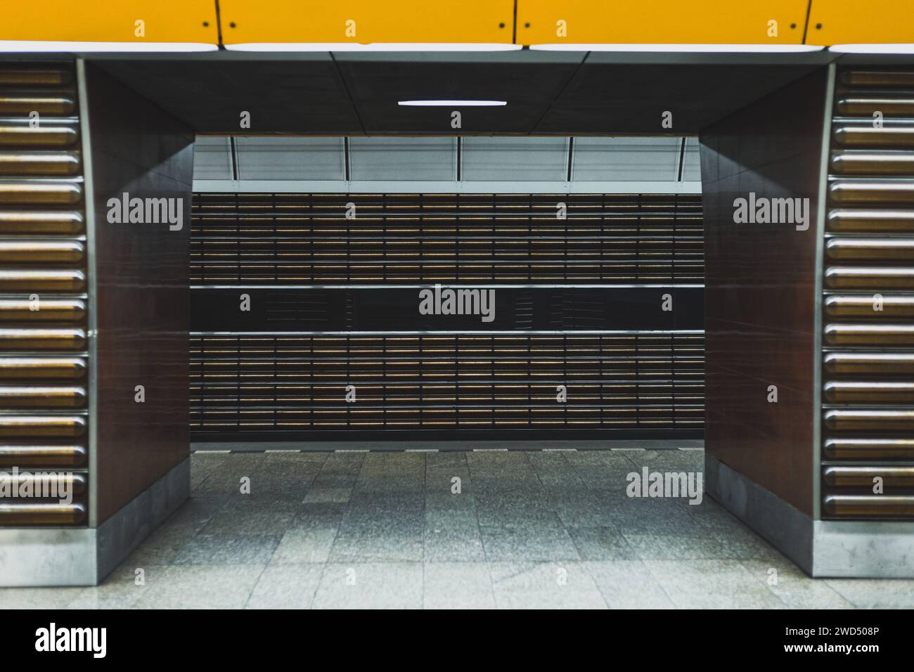 modern architecture of empty metro station Stock Photo - Alamy